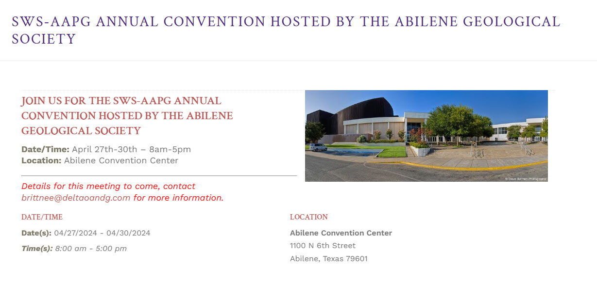 AAPG Southwest Section Meeting | Houston Geological Society